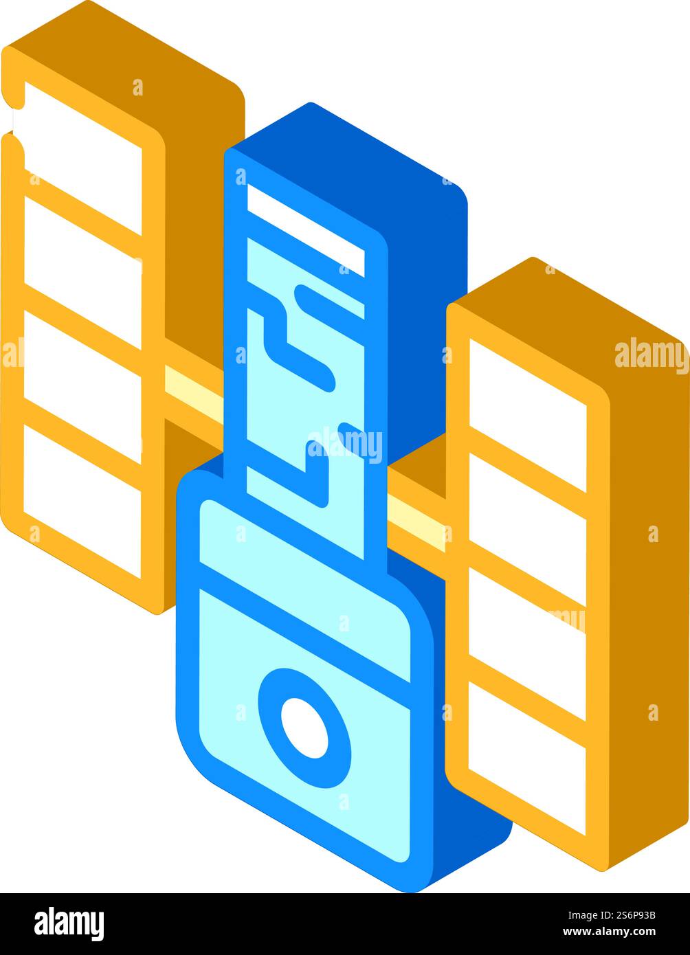 hubble telescope isometric icon vector. hubble telescope sign. isolated ...