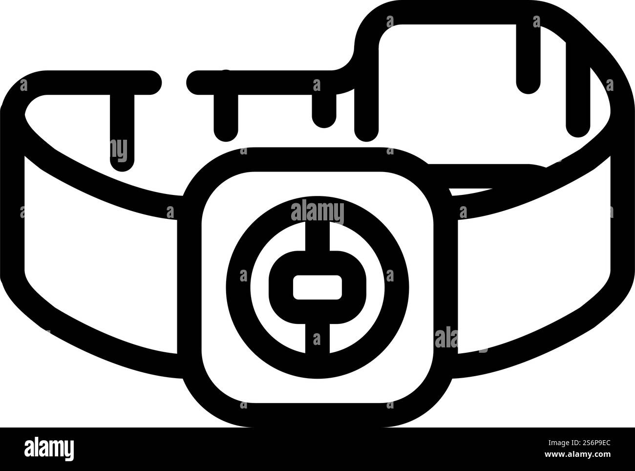 chest heart rate monitor line icon vector. chest heart rate monitor ...