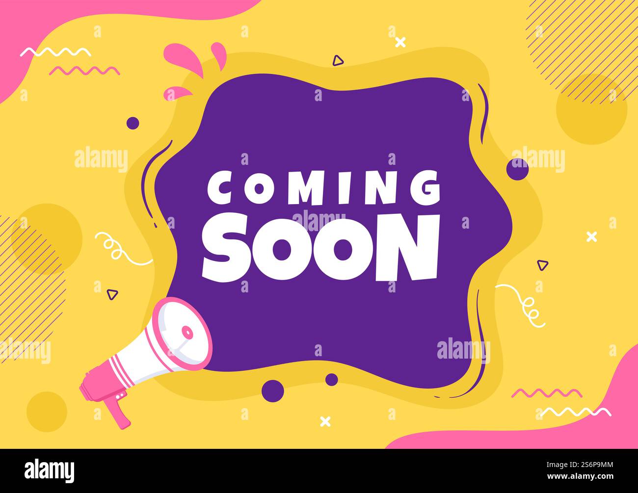 Coming Soon background Vector Illustration. Business Advertising with ...