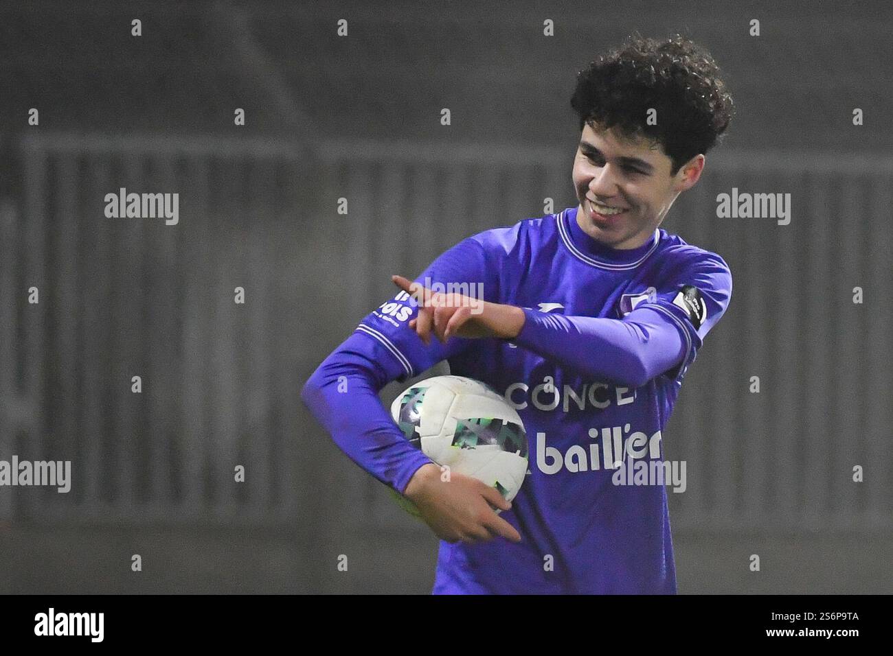 Maasmechelen, Belgium. 17th Jan, 2025. Patro Eisden's Tarek Loutfi ...