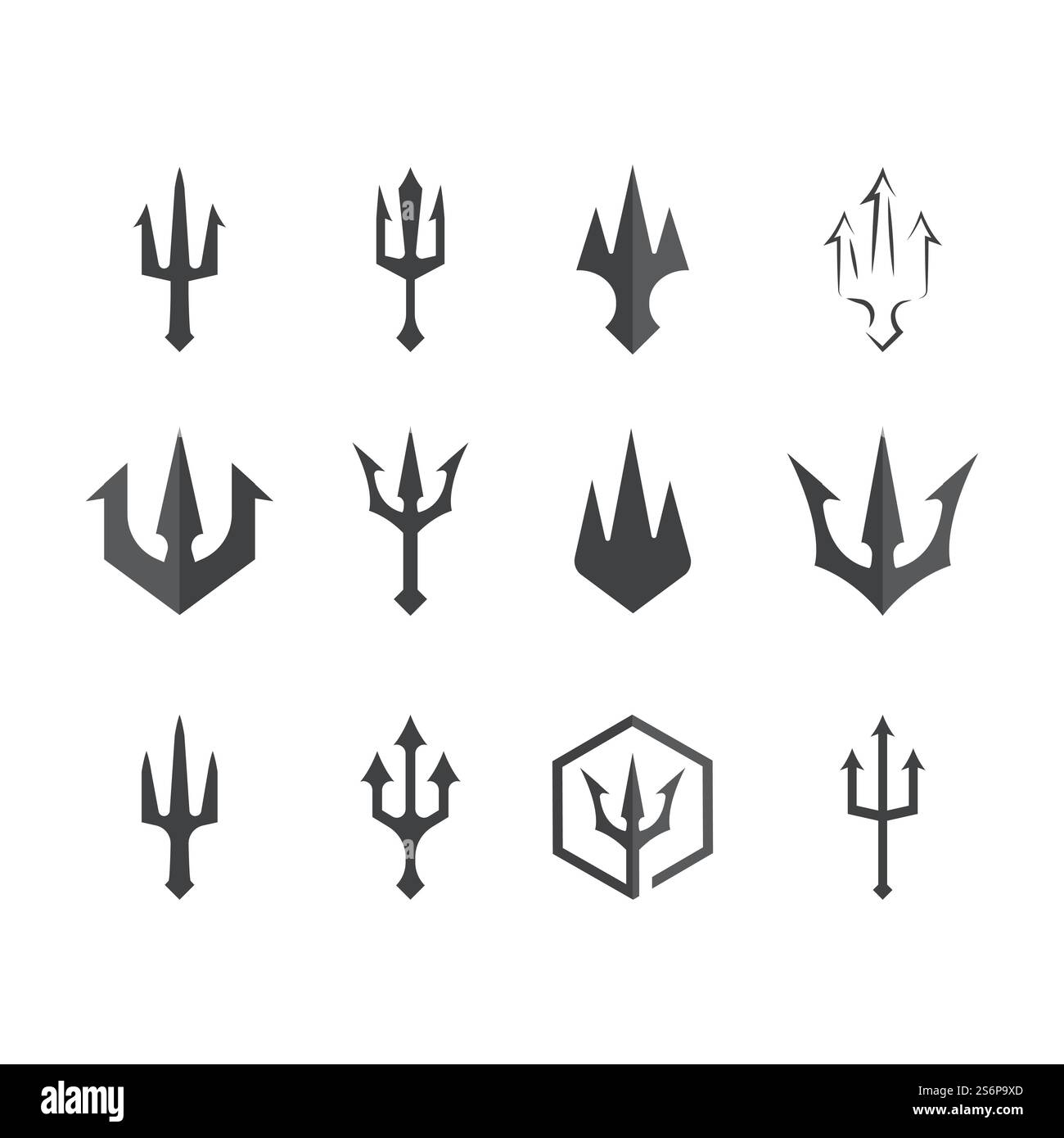Trident Logo icon Template vector design Stock Vector Image & Art - Alamy
