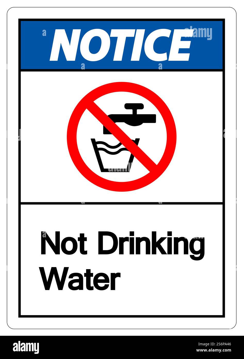 Caution Not Drinking Water Sign Stock Vector Image & Art - Alamy