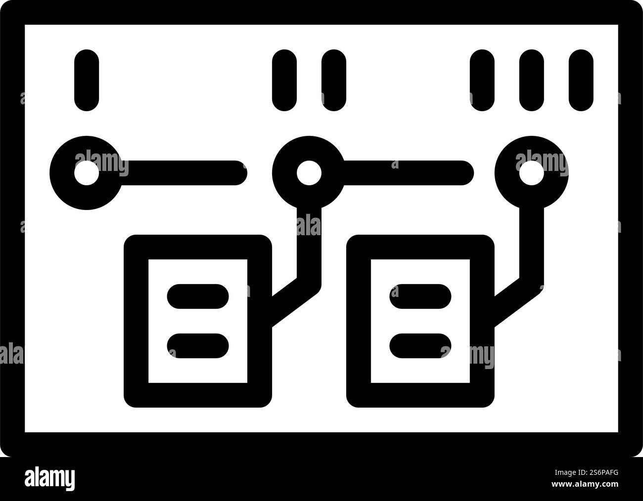 timeline milestone business management line icon vector. timeline ...