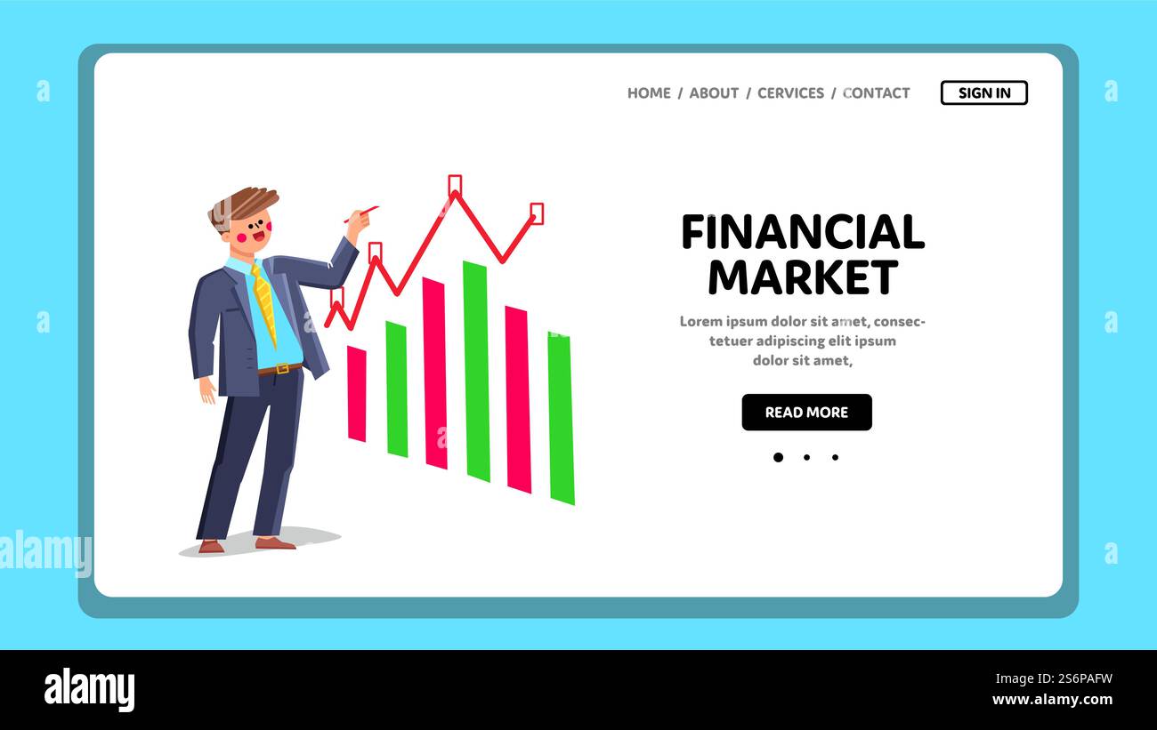 financial market business chart. financial graph analysis man. risk ...