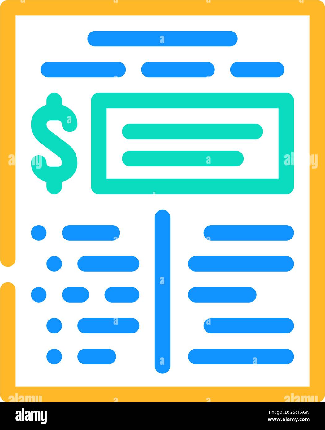 financial plan document color icon vector. financial plan document sign. isolated symbol ...