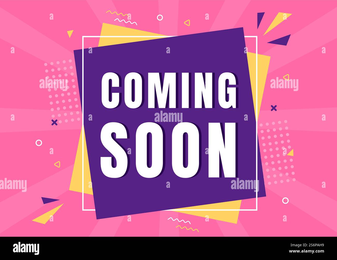 Coming Soon background Vector Illustration. Business Advertising with ...