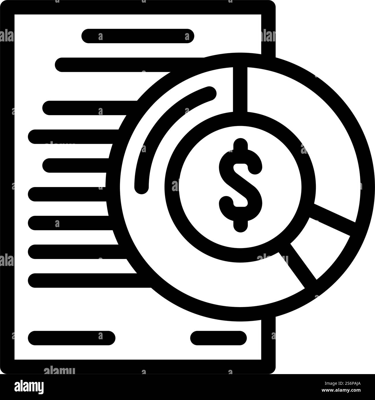 diagram money line icon vector. diagram money sign. isolated contour ...