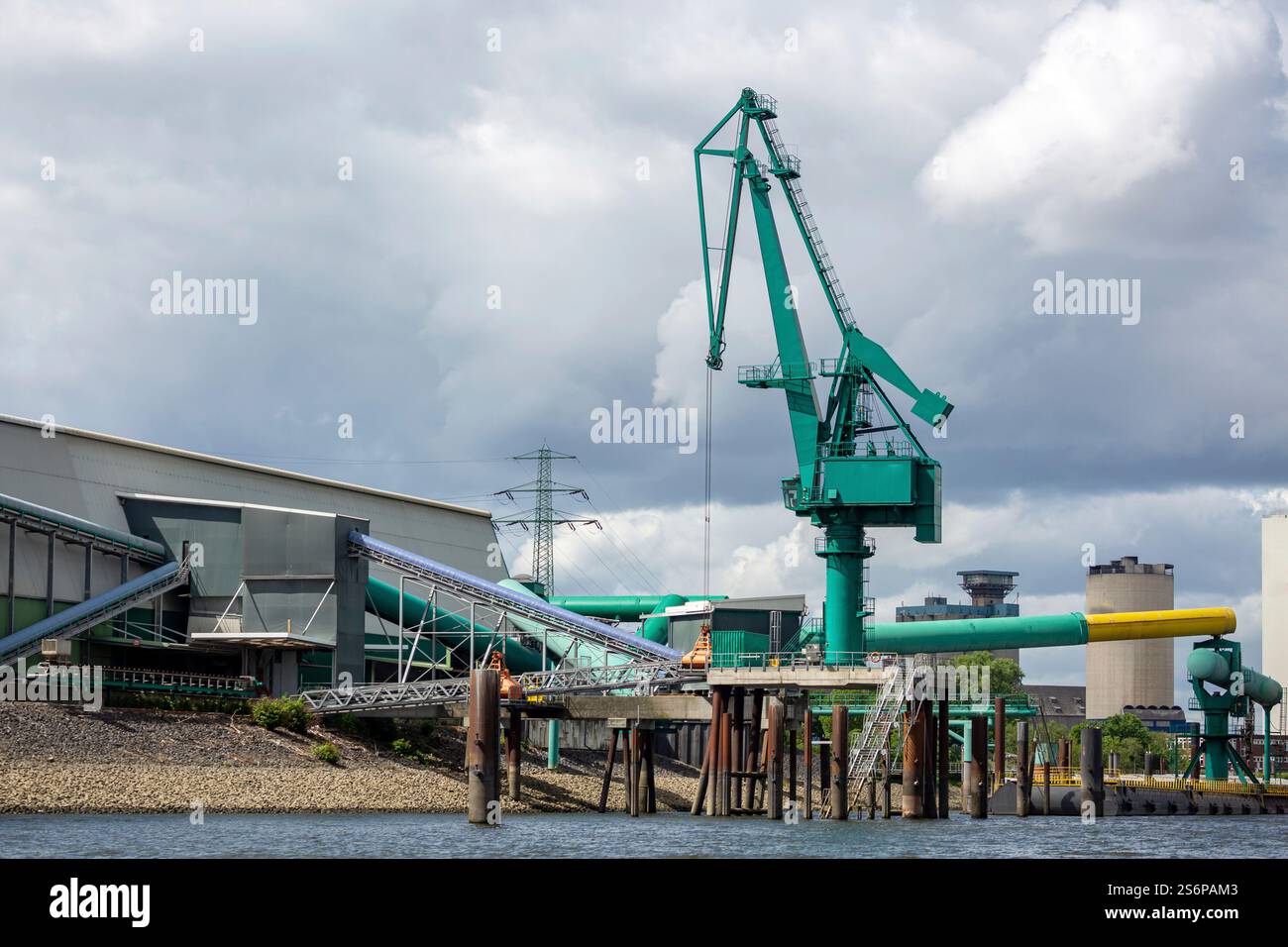 Modern double jib luffing jib slewing crane for bulk handling in the ...
