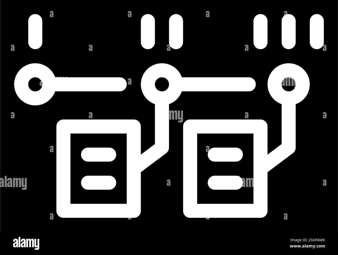 timeline milestone business management glyph icon vector. timeline ...