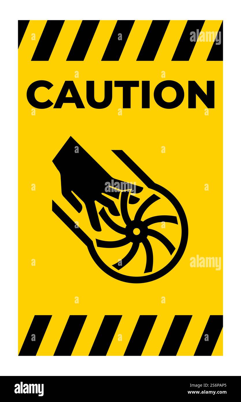 Cutting of Fingers Impeller Blade Symbol Sign Isolate On White ...