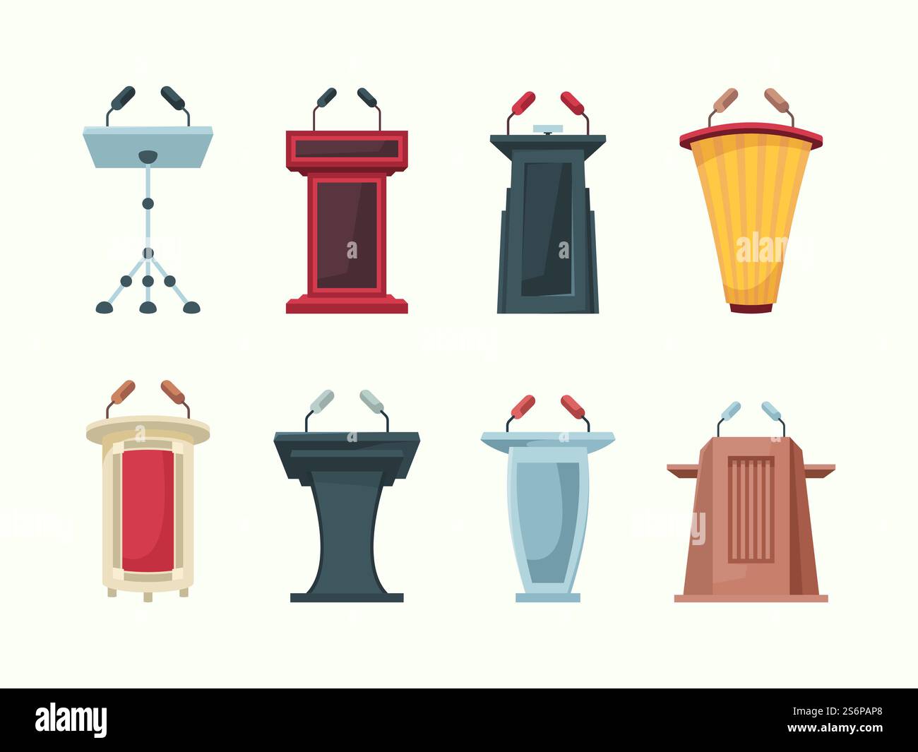 Podium. Conference podium pedestal for debate pressed tribune arena ...