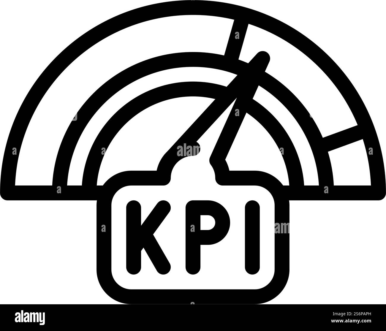 kpi business management line icon vector. kpi business management sign ...