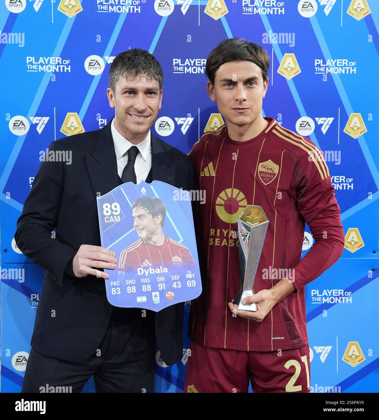 Florent Ghisolfi And RomaÕs Paulo Dybala during the Serie A EniLive ...
