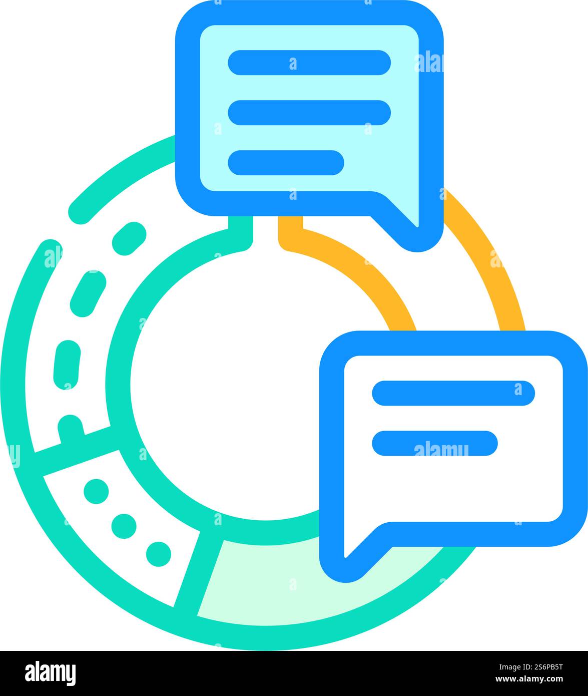 Information Data Science Color Icon Vector Information Data Science