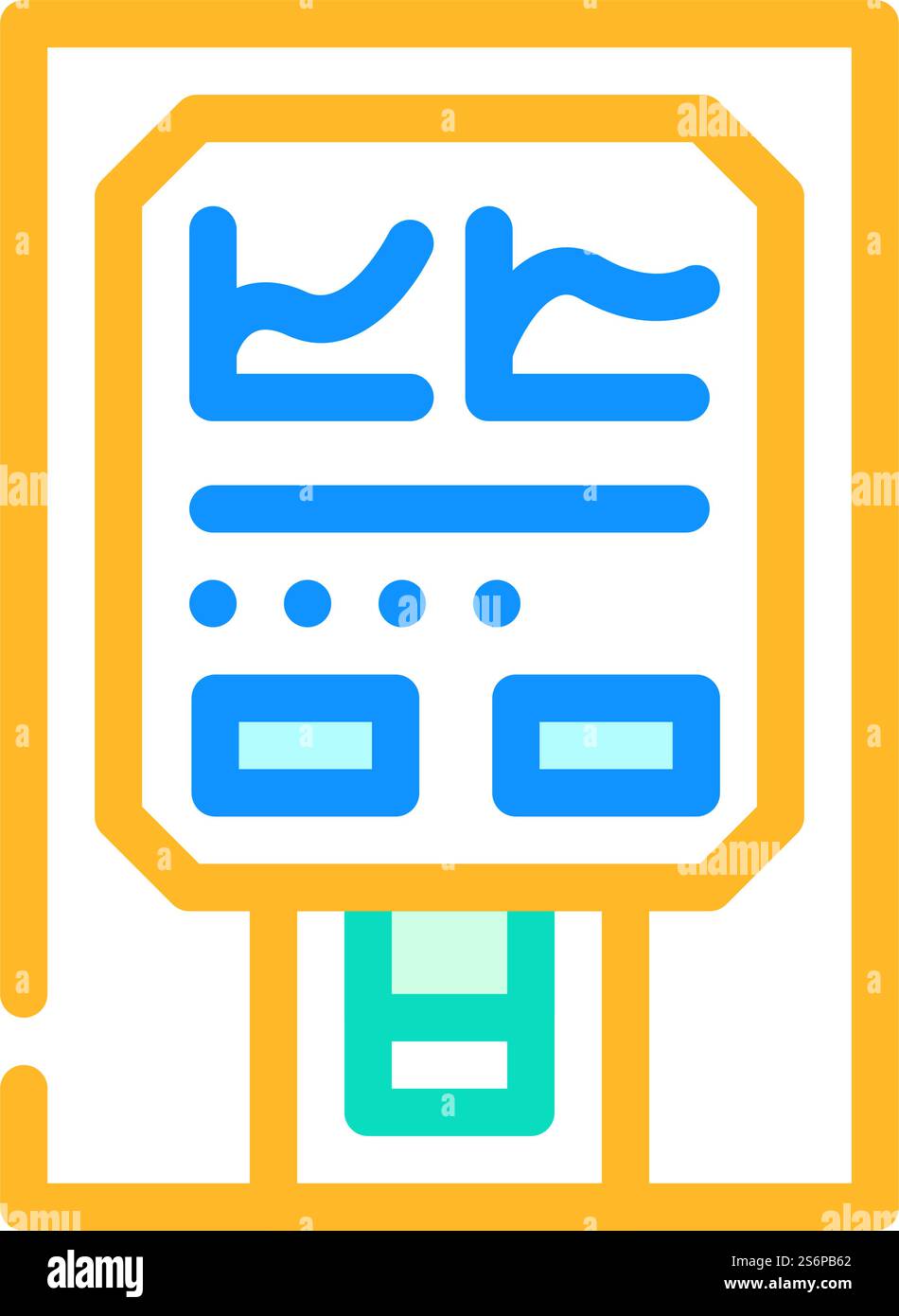 medical analyzer color icon vector. medical analyzer sign. isolated ...
