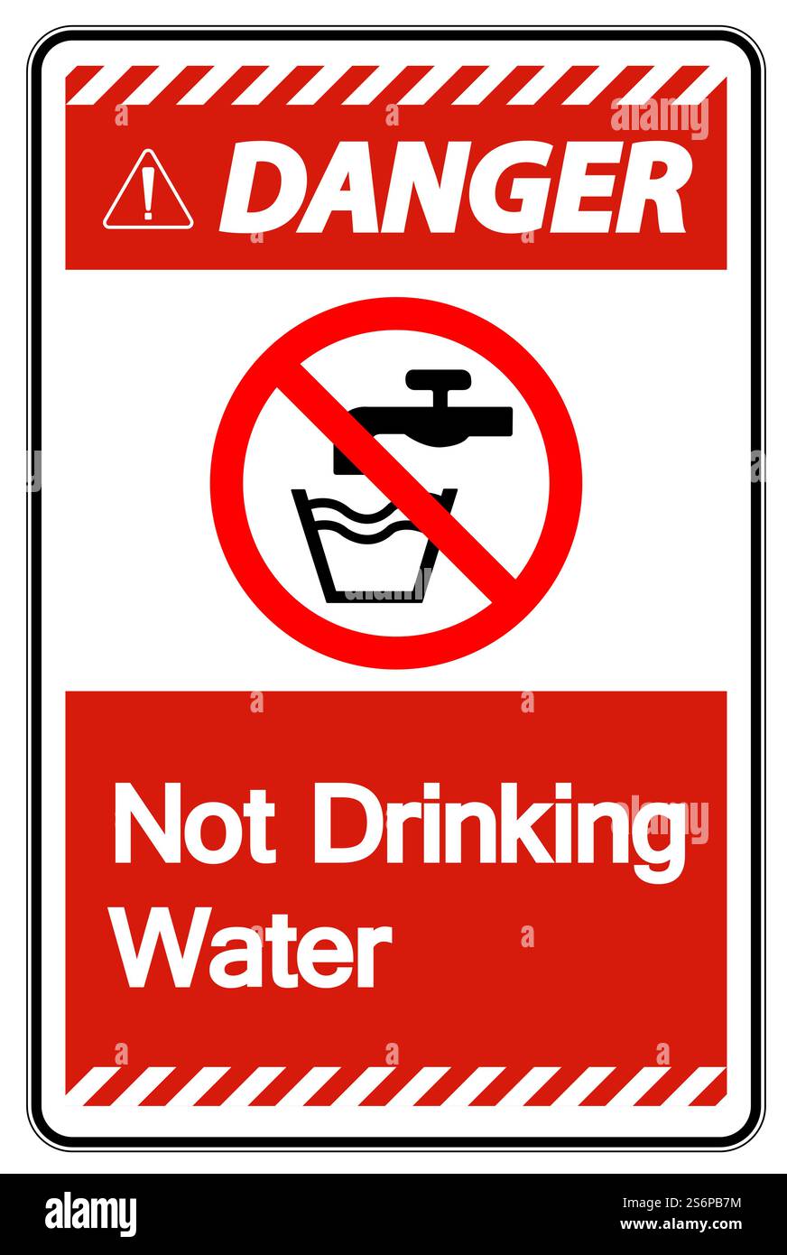Caution Not Drinking Water Sign Stock Vector Image & Art - Alamy