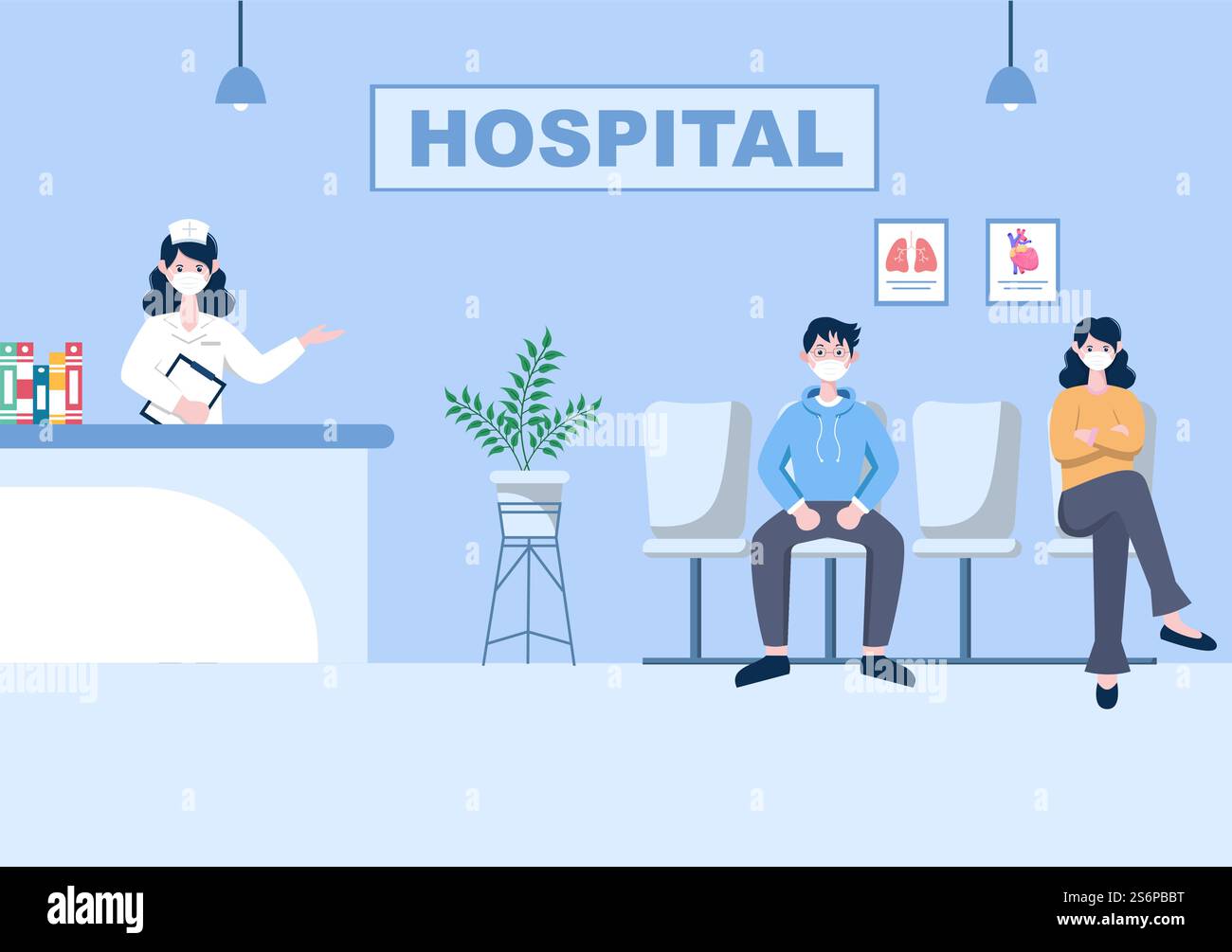 Hospital Building for Healthcare Cartoon Background Vector Illustration ...