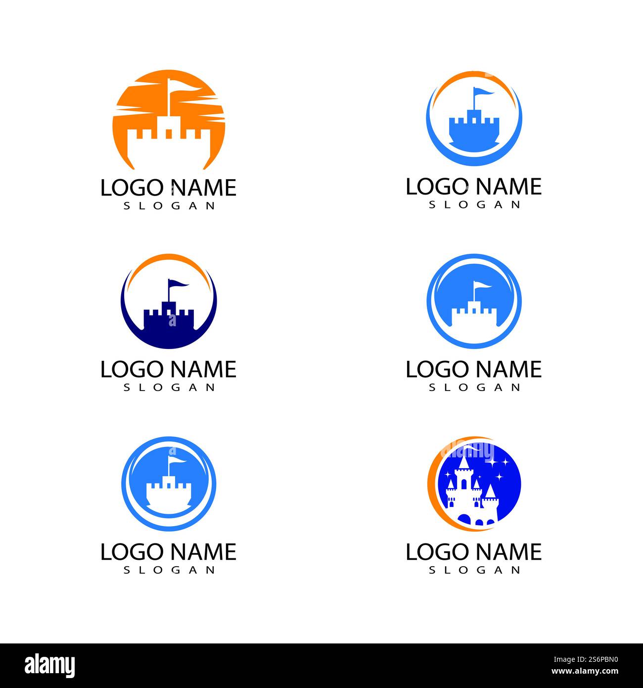 castle logo vector template illustration Stock Vector Image & Art - Alamy