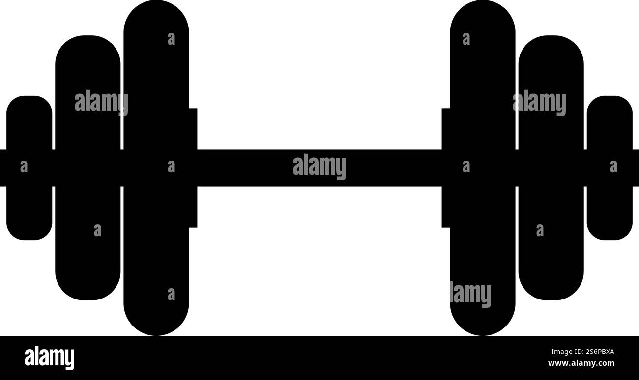 Dumbell Dumbbell disc weight training equipment icon black color vector ...