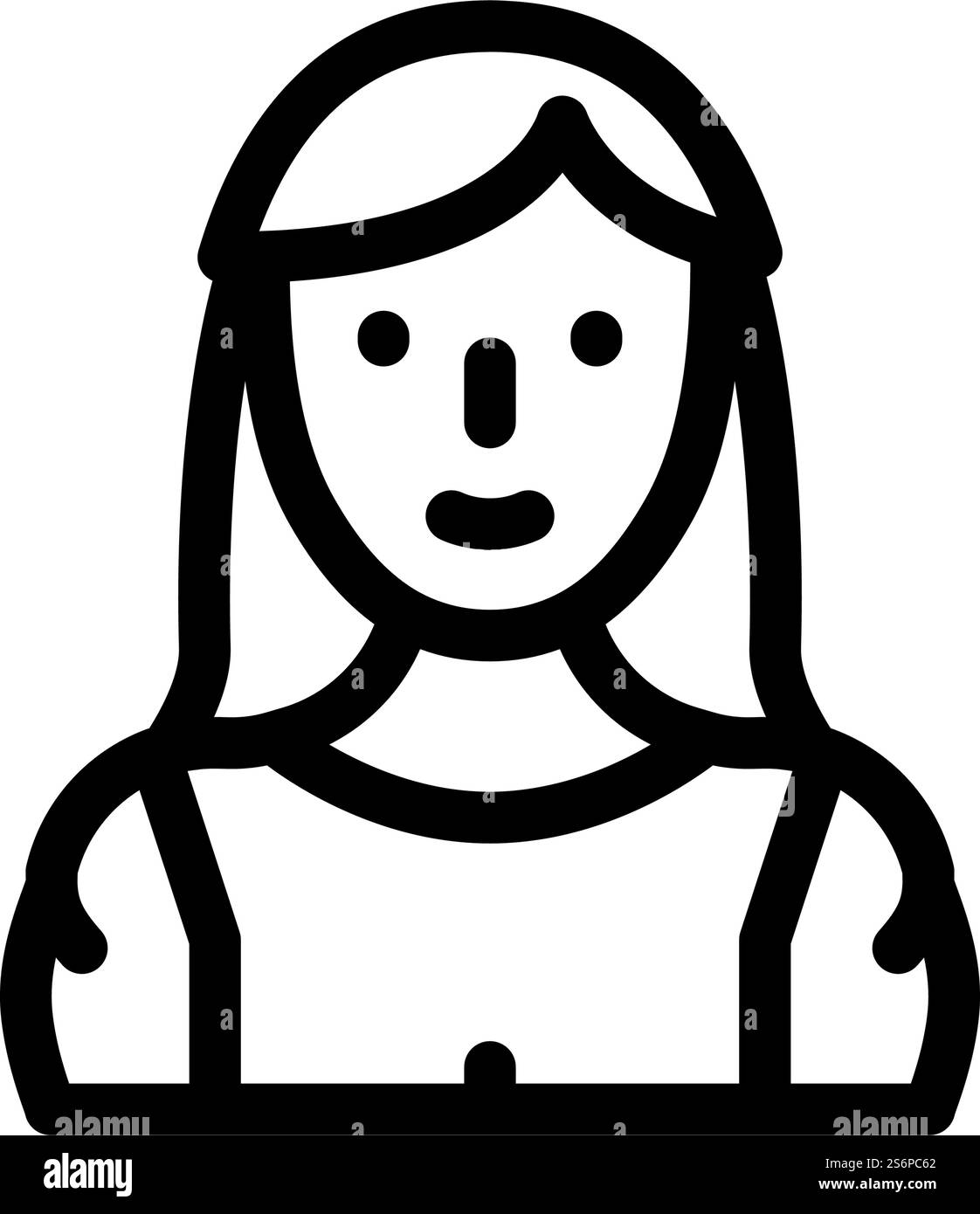strong woman line icon vector. strong woman sign. isolated contour ...