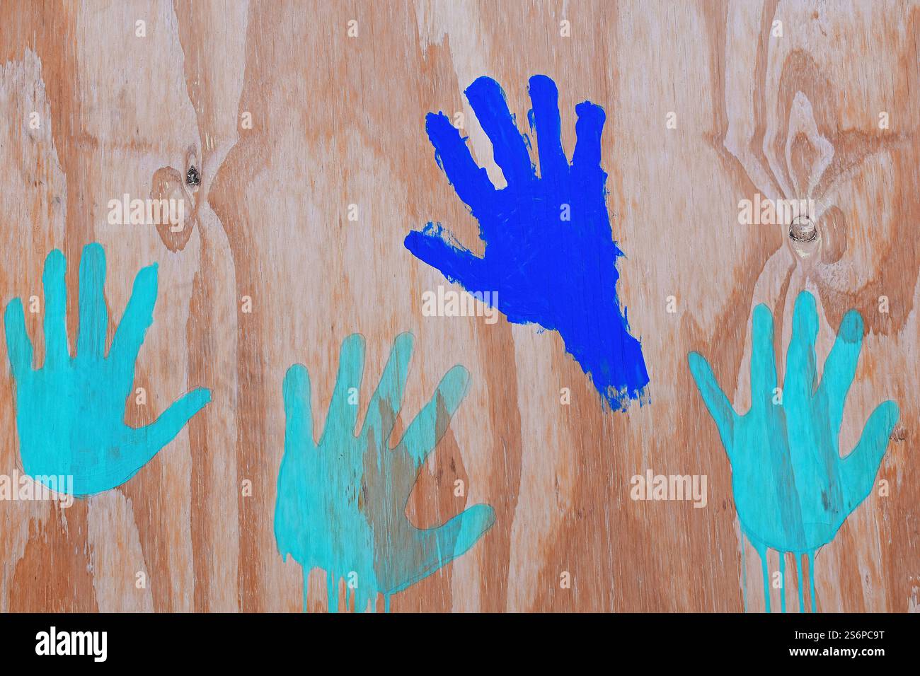 Human handprints hi-res stock photography and images - Alamy