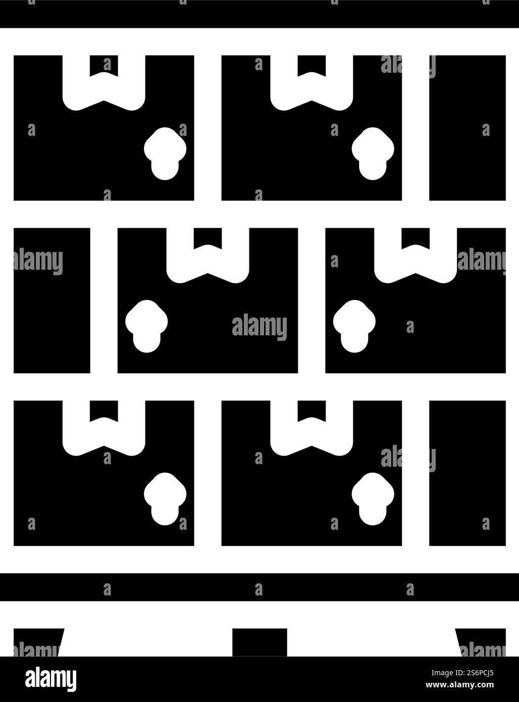 parcel boxes glyph icon vector. parcel boxes sign. isolated contour ...