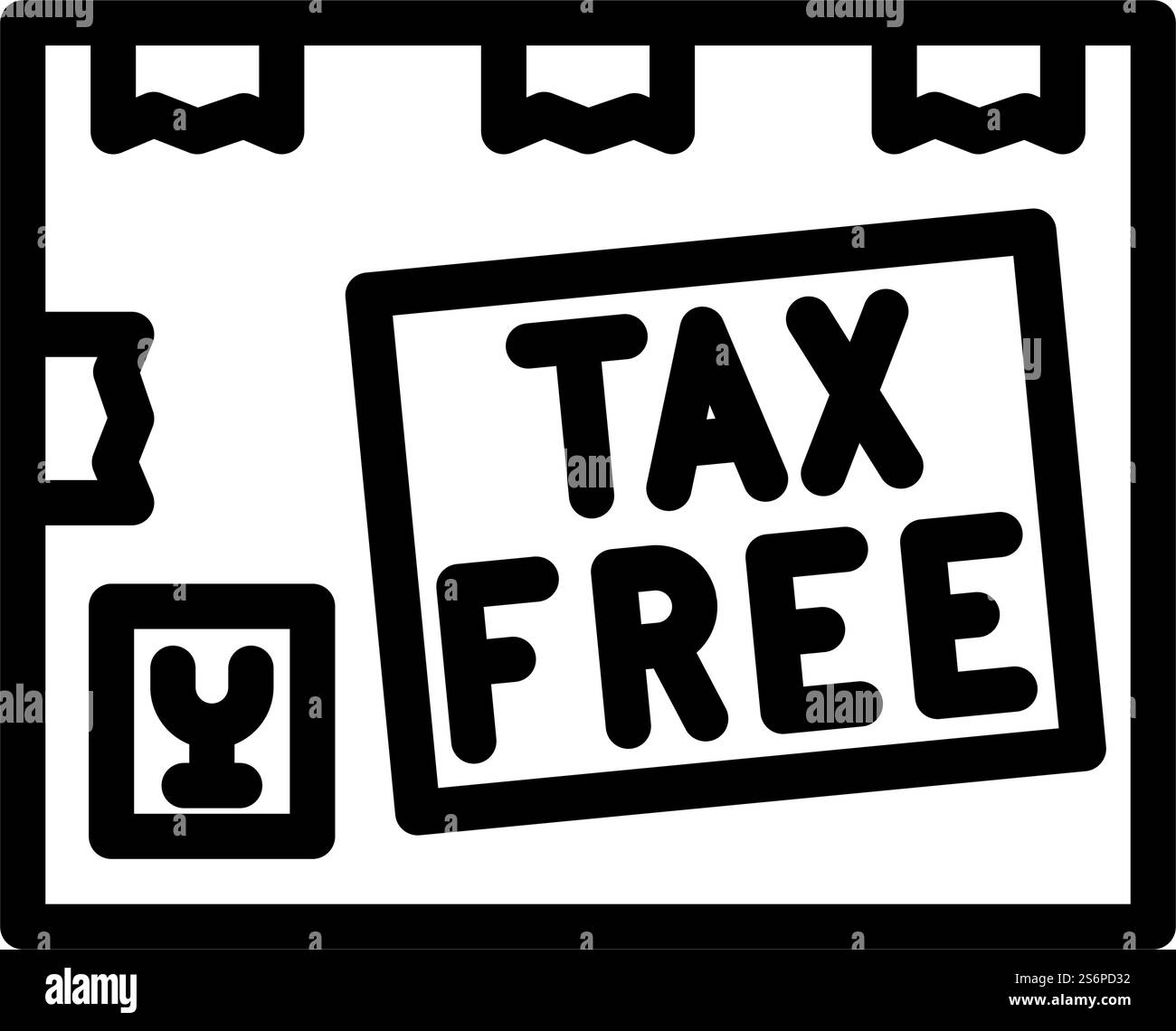 tax exemption line icon vector. tax exemption sign. isolated contour ...