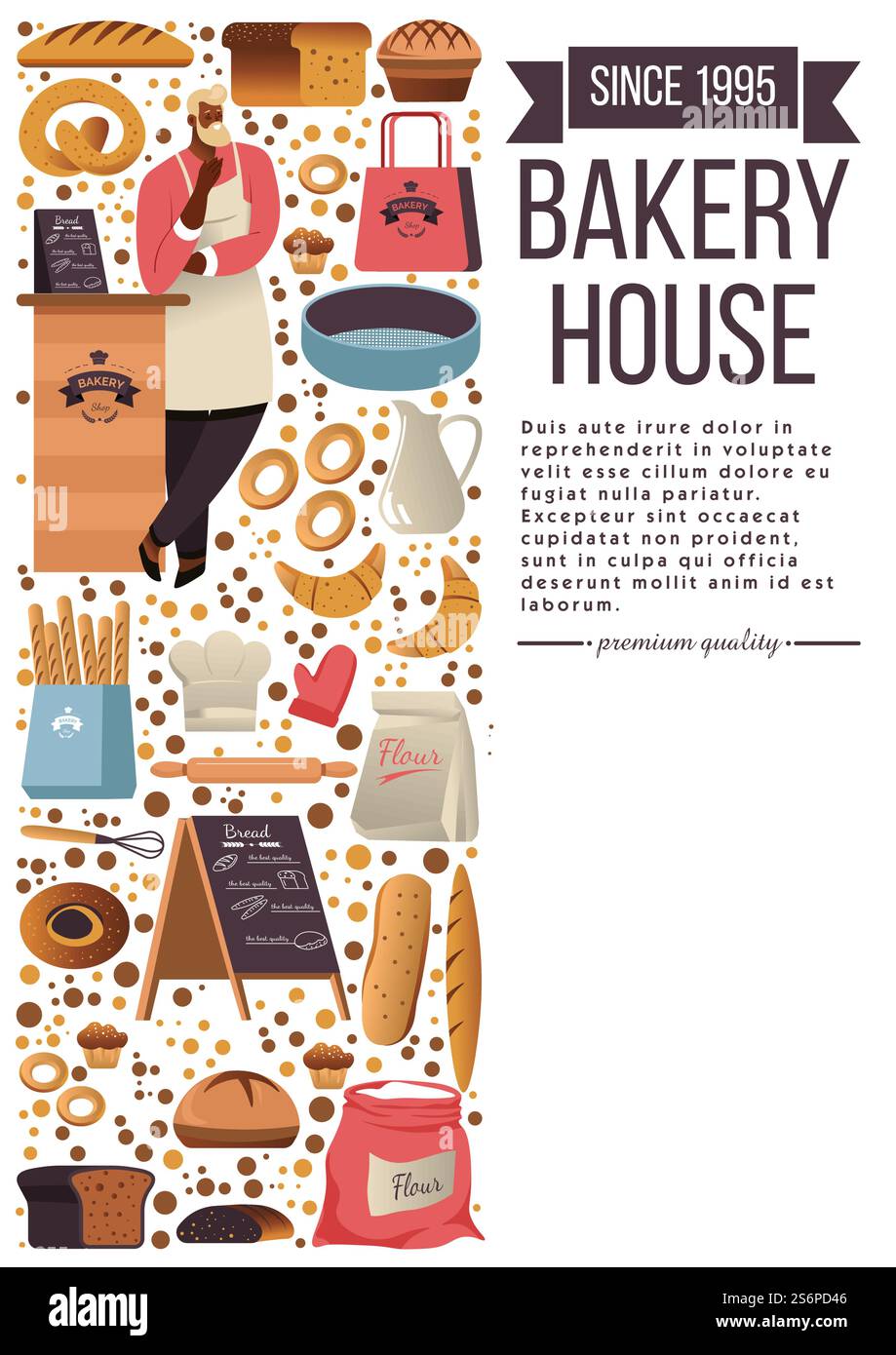 Shop selling fresh products from bakery house, store with assortment of ...