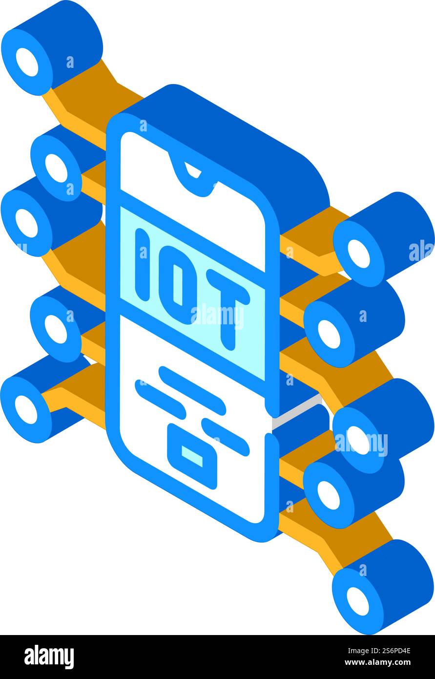 iot financial technology isometric icon vector. iot financial ...