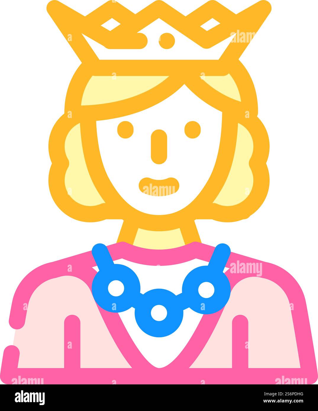 queen woman color icon vector. queen woman sign. isolated symbol ...