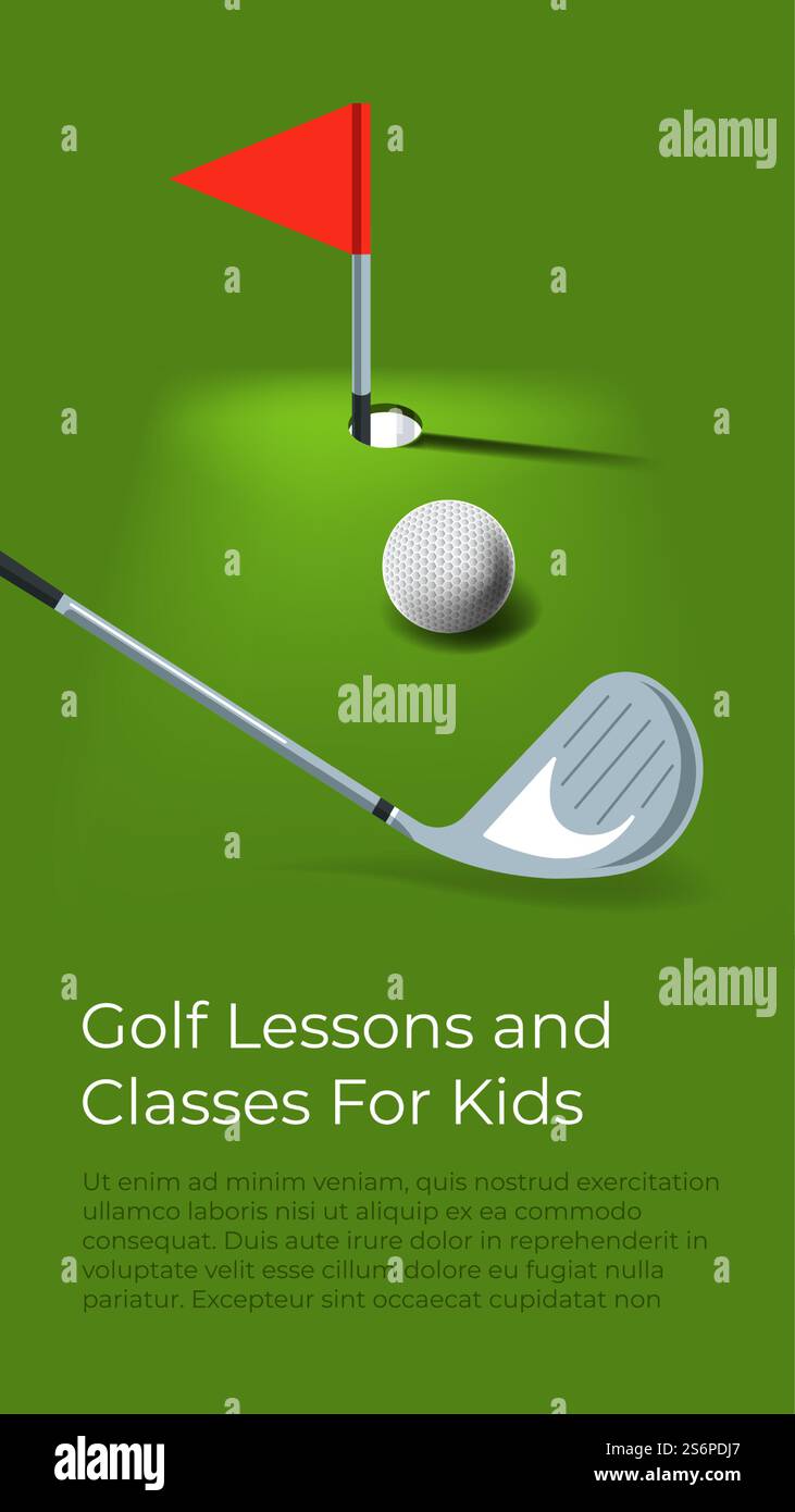 Child coach golf Stock Vector Images - Alamy