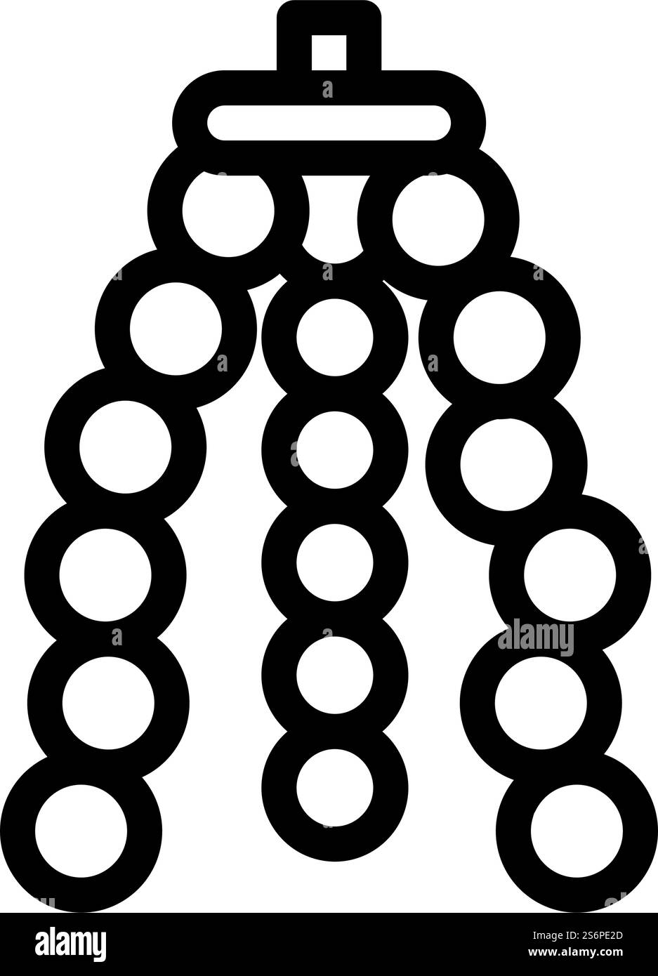 flexible tripod line icon vector. flexible tripod sign. isolated ...