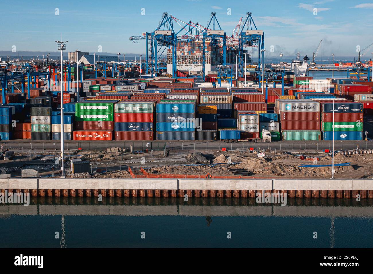 (EDITOR'S NOTE: Image taken with drone)General view of the Baltic Hub ...