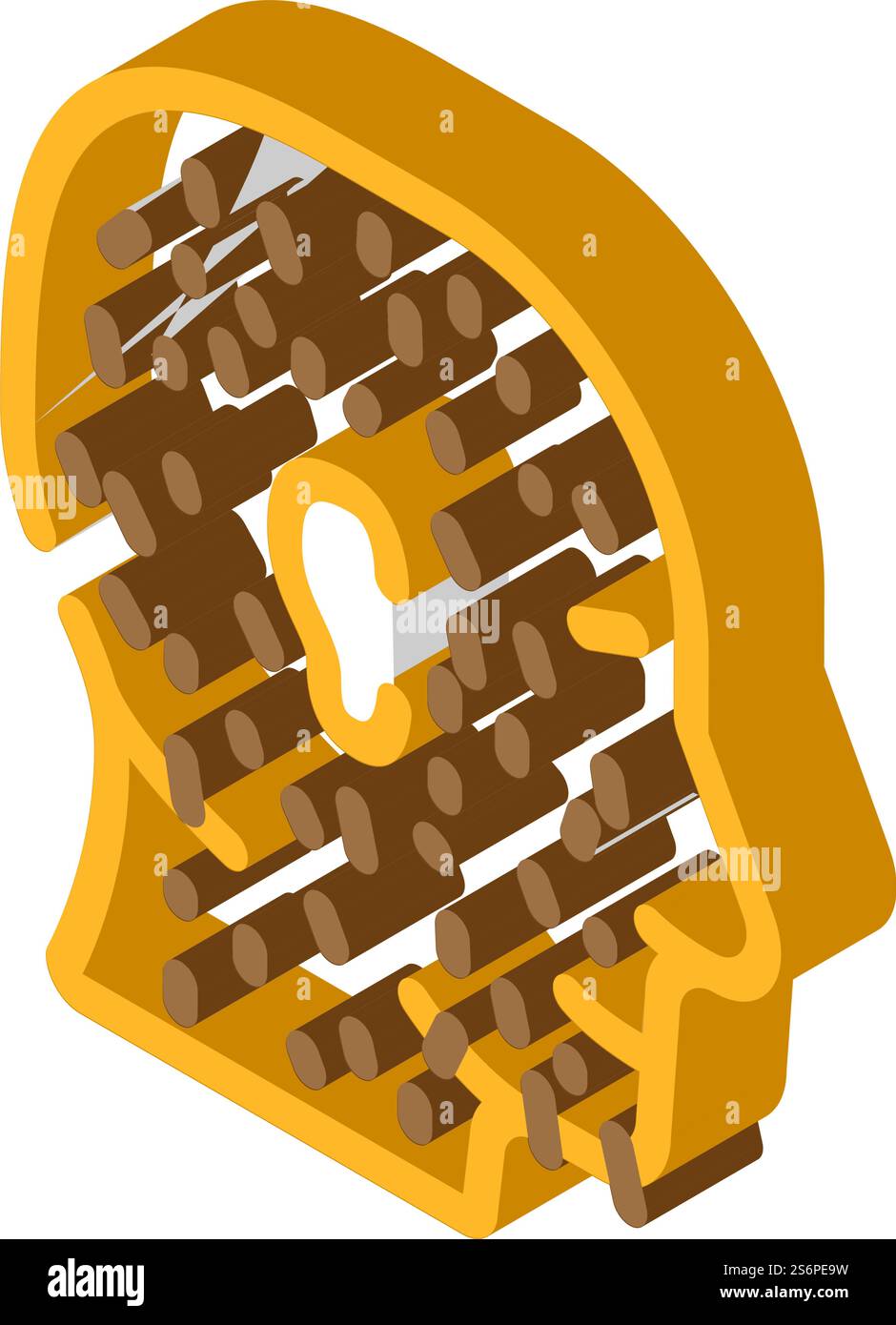 hypertrichosis skin disease isometric icon vector. hypertrichosis skin ...