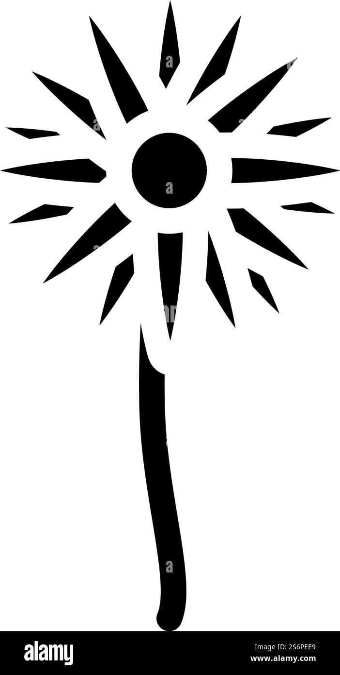 daisy flower glyph icon vector. daisy flower sign. isolated contour ...