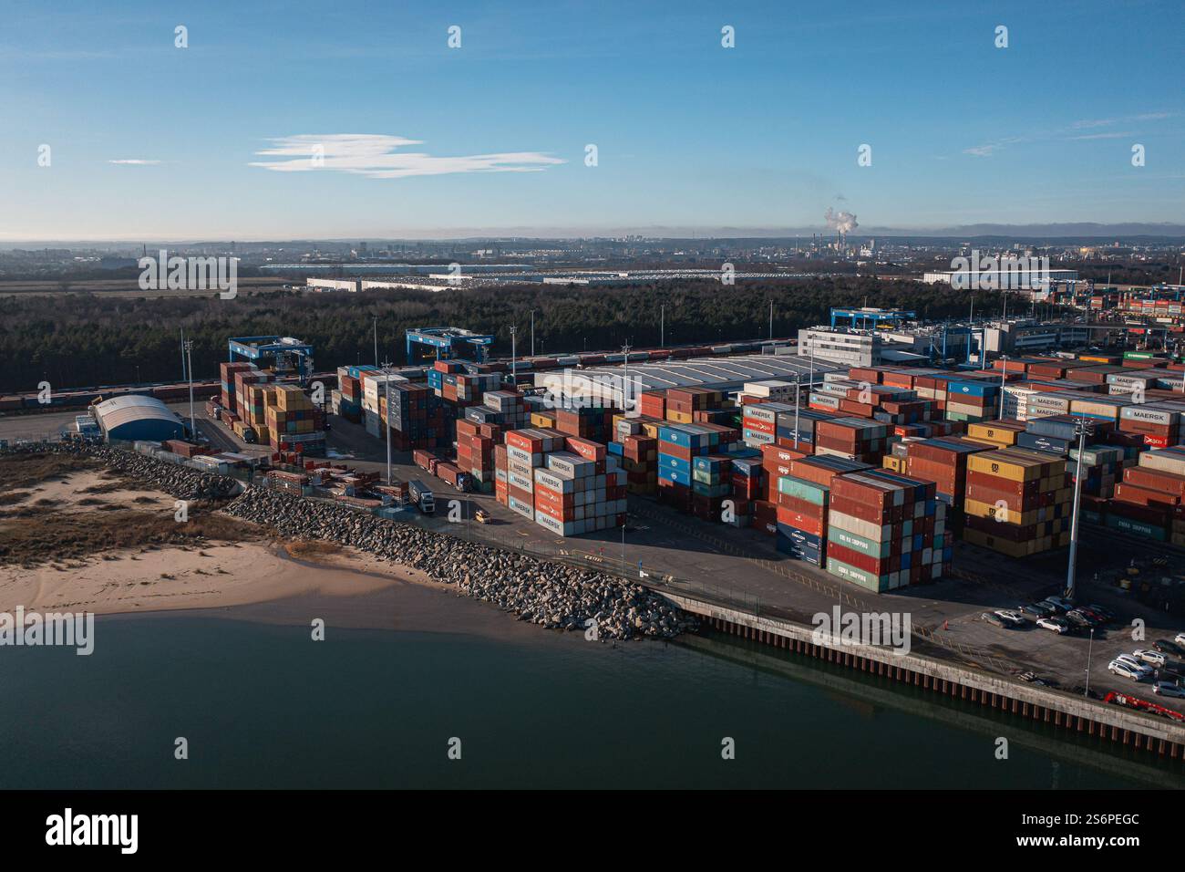 (EDITOR'S NOTE: Image taken with drone)General view of the Baltic Hub ...