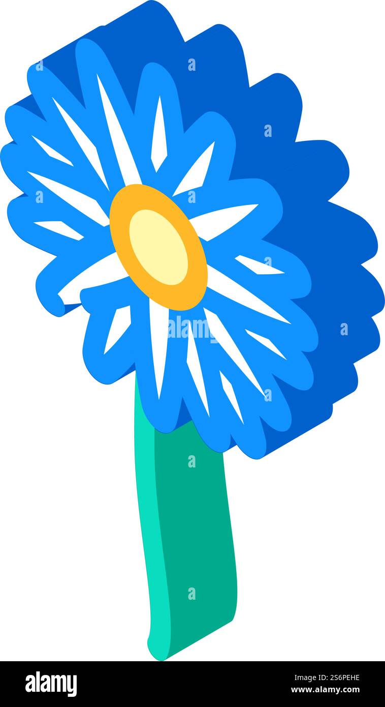 daisy flower isometric icon vector. daisy flower sign. isolated symbol ...