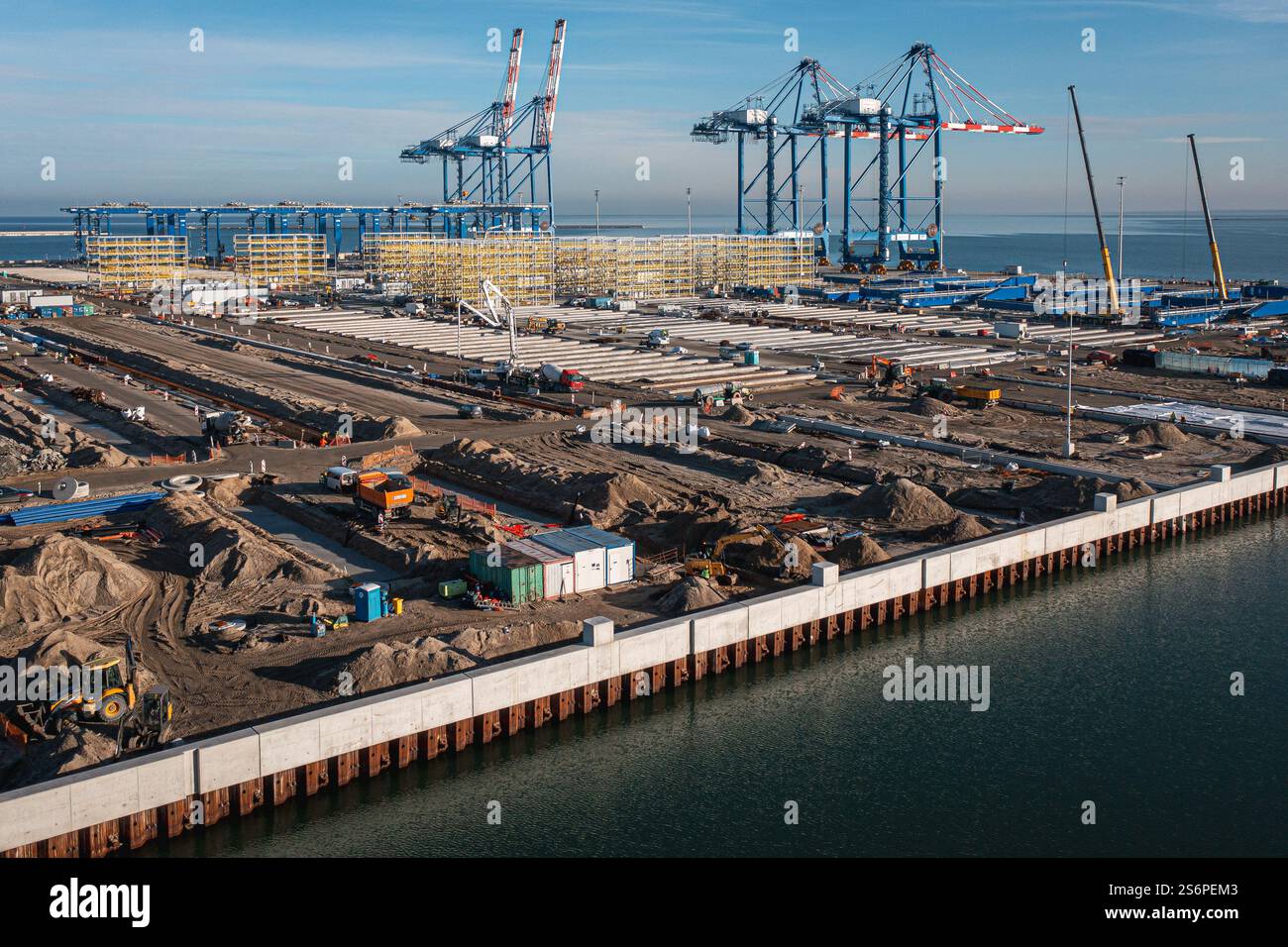 (EDITOR'S NOTE: Image taken with drone)General view of the T3 Baltic ...