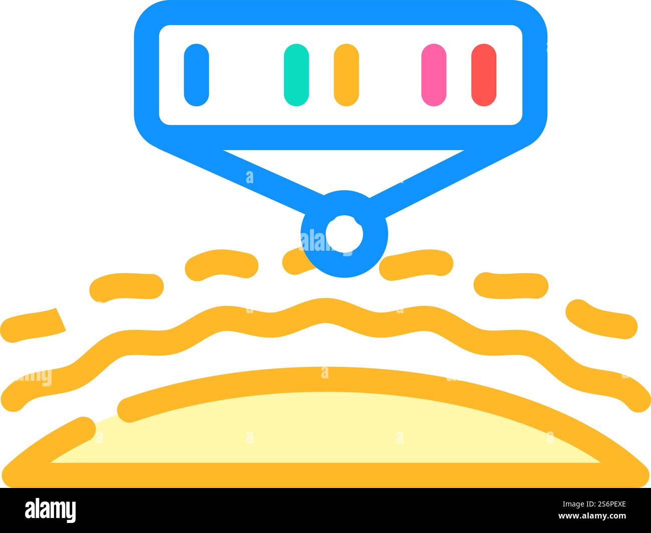 Spectral Analysis Of Stars And Planets Color Icon Vector Spectral Analysis Of Stars And Planets