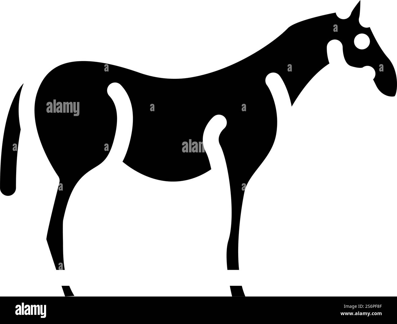 horse animal glyph icon vector. horse animal sign. isolated contour ...