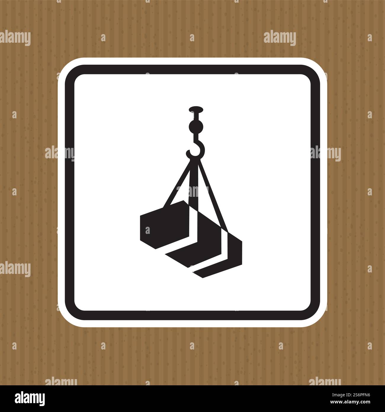 Beware Overhead Load Symbol Isolate On White Background,Vector ...