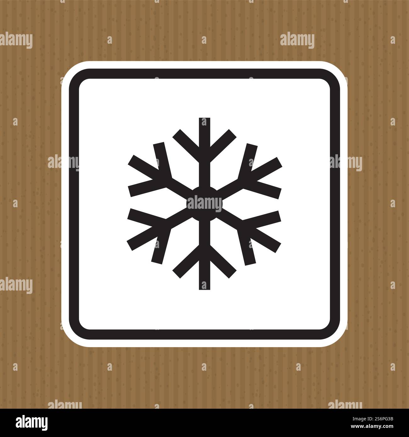 triangle warning sign with snowflake symbol Isolate On White Background ...