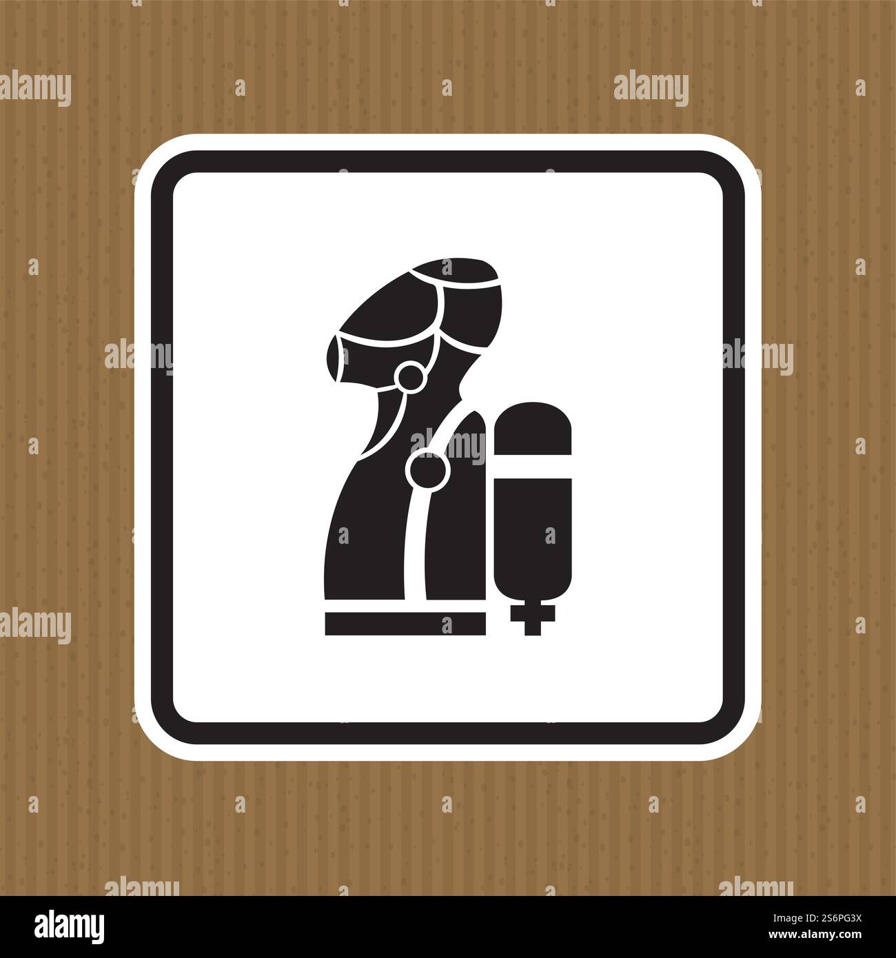 Wear SCBA (Self Contained Breathing Apparatus) Symbol Isolate On White ...