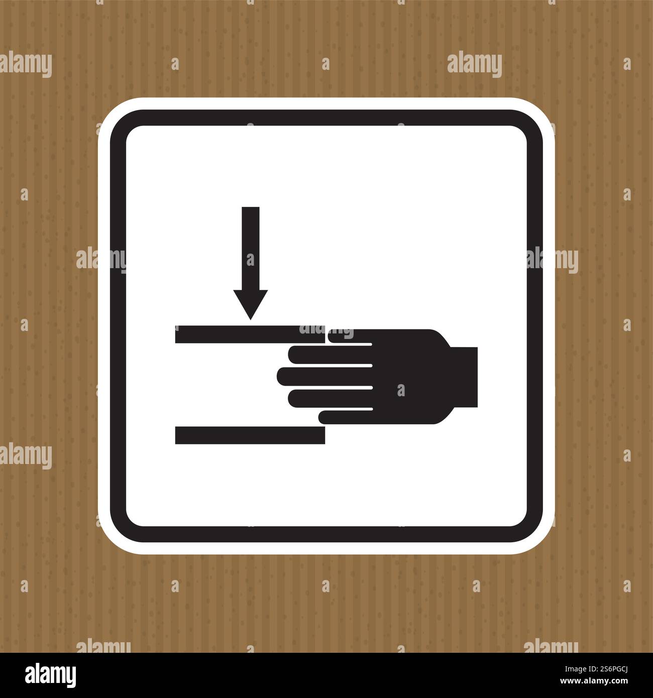 Hand Crush Force From Above Symbol Sign Isolate on White Background ...