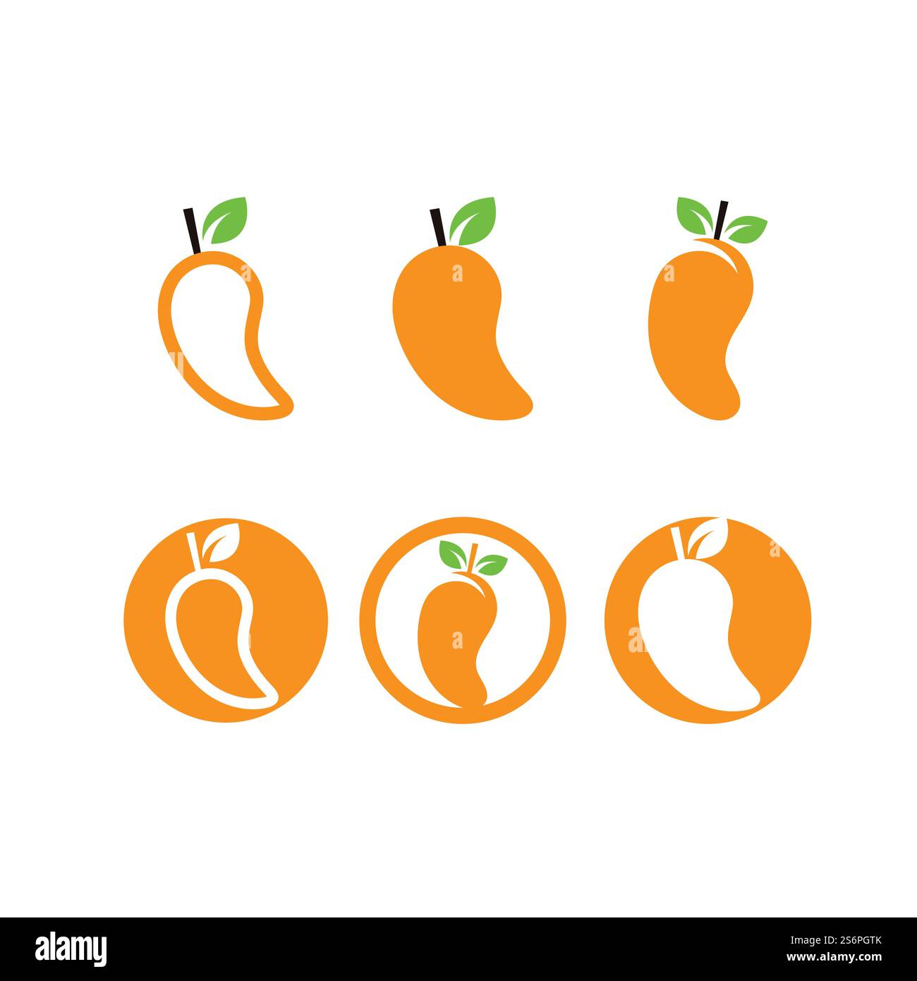 Mango in flat style. Mango vector logo. Mango icon Stock Vector Image ...