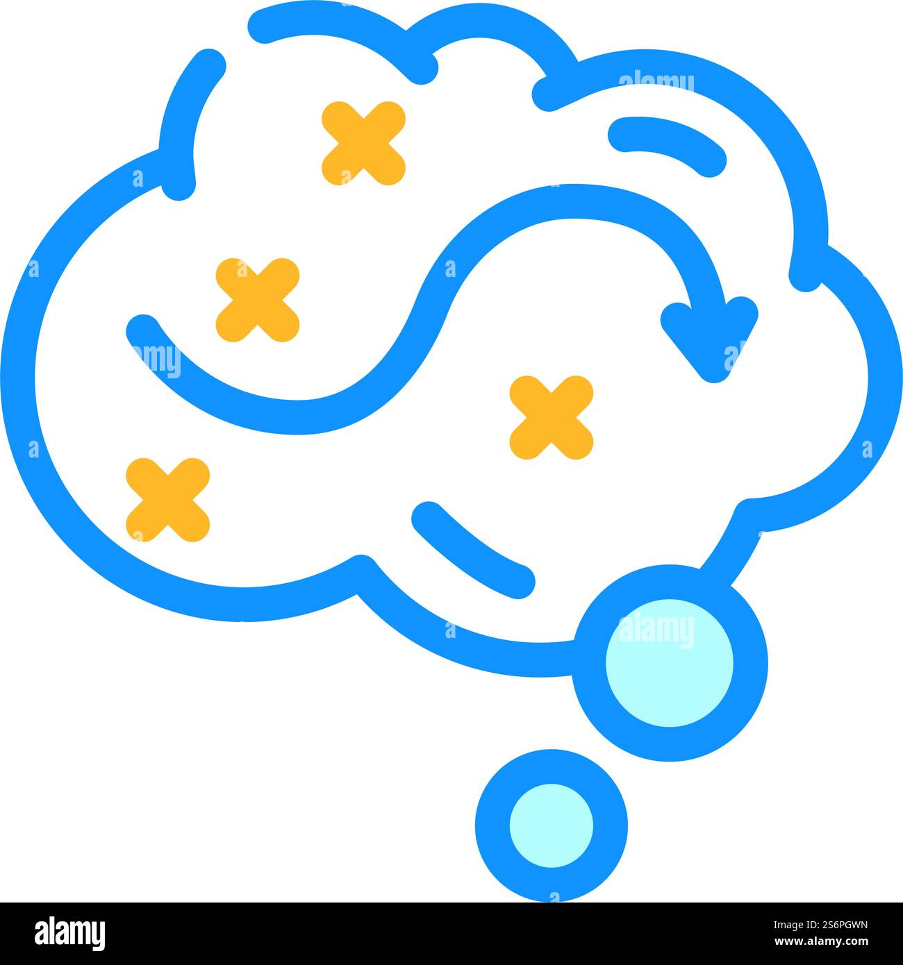 thinking over plan color icon vector. thinking over plan sign. isolated ...