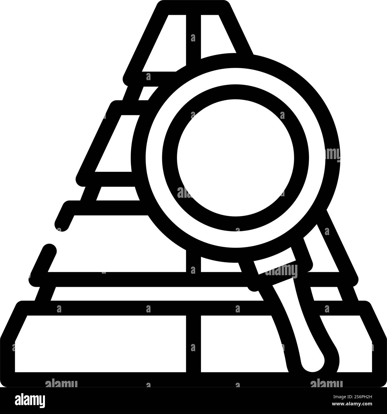pyramid of needs line icon vector. pyramid of needs sign. isolated ...