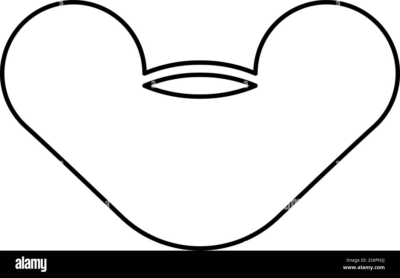 Female screw hand tightening Wing nuts butterfly contour outline icon ...