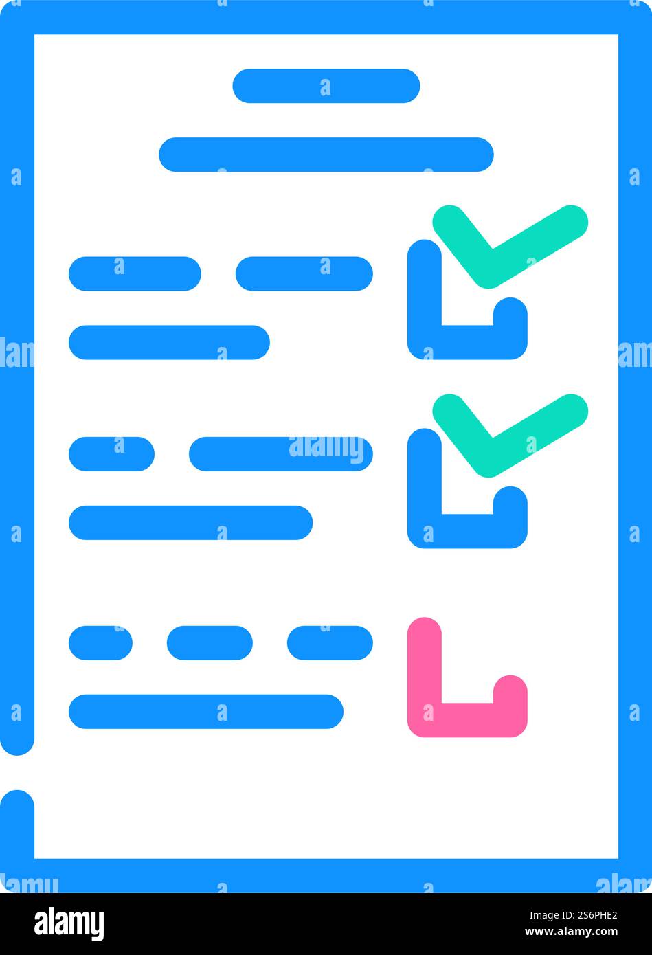 check list color icon vector. check list sign. isolated symbol ...