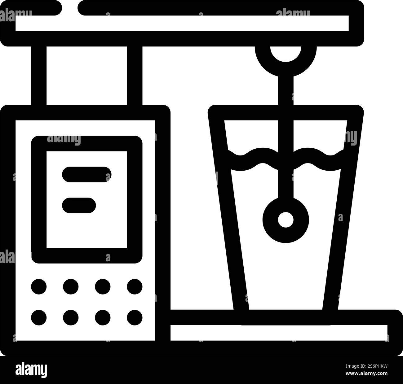 alcohol meter tool line icon vector. alcohol meter tool sign. isolated ...